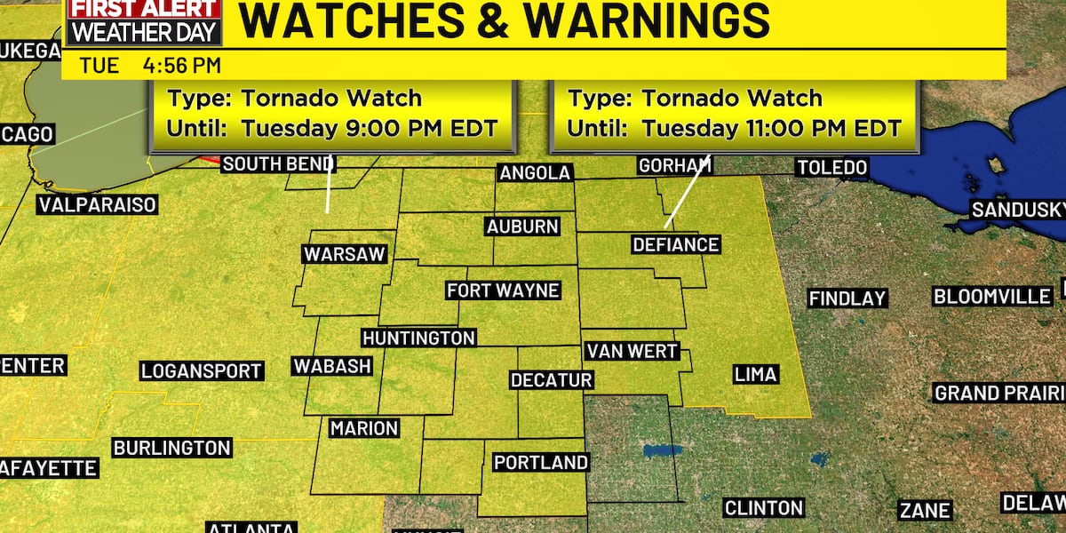 FIRST ALERT: Tornado Watch for all of 21Country Tuesday evening FIRST ALERT: Tornado Watch for all of 21Country Tuesday evening
